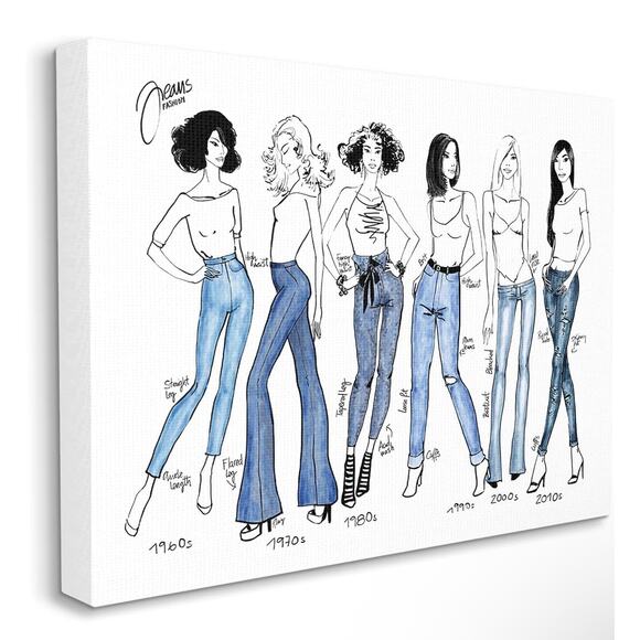 Art | Denim By Decades Jean 24x3 Canvas | Poshmark